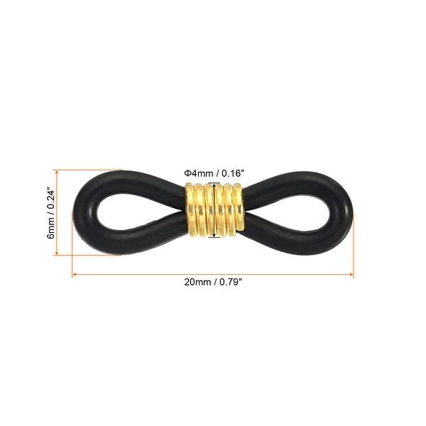 Eyeglass Chain Connector Silicone Strap Holder Chain End Loop - 50pcs ...