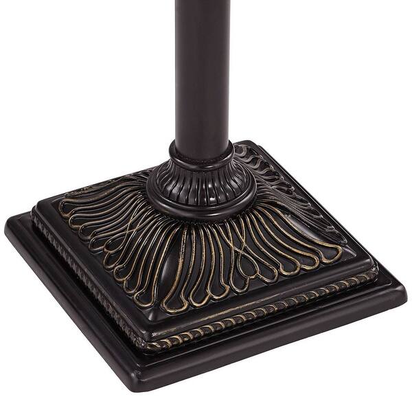 Traditional Torchiere Floor Lamp 2-Light Oiled Bronze For Living Room ...