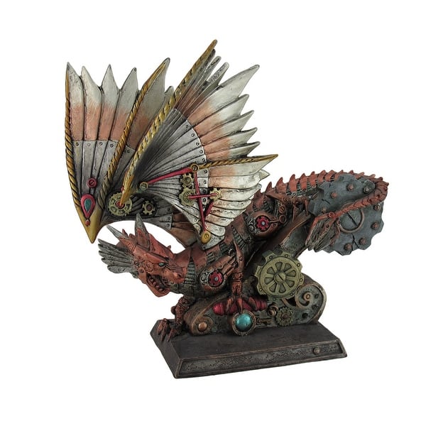 steampunk dragon statue