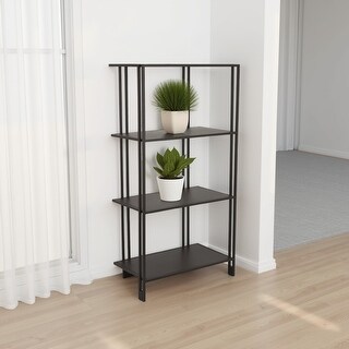 Bush Plant Display Stand, Modern 4 Tier Brown Metal Finish, 38 Inch ...