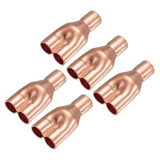 5pc Tee Y Type Copper Fitting Welding Joint Split Union Intersection 3/ ...