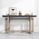 Modern Entryway Console Table with Industrial-inspired Concrete Wood ...