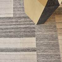EXQUISITE RUGS Scandinavian Hand-loomed New Zealand Wool Grey/Ivory ...