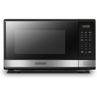Digital Microwave Oven with Turntable Push-Button Door, Child Safety ...