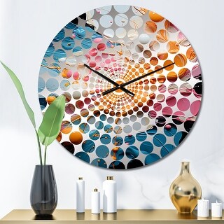 Designart "Orange Soda Fizzy Abstraction II" Orange Soda Clocks ...