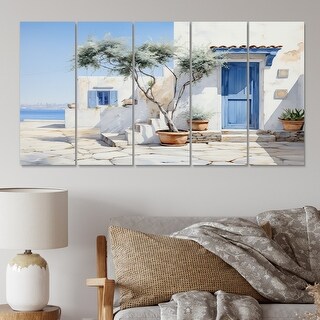 Designart "Greece Cycladic Harmony II" Landscapes Multipanel Canvas ...