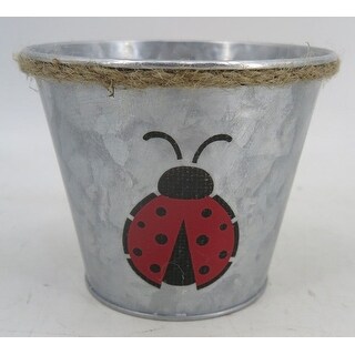 Silver With Red Ladybug Planter - Bed Bath & Beyond - 36882402