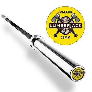 XMark LUMBERJACK-25mm Women's Olympic Bar, Chrome & Black Manganese ...