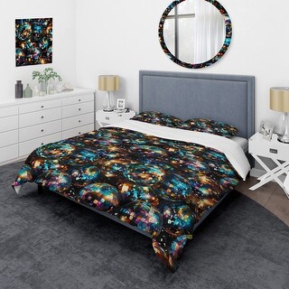 Designart "Popart Digital Disco Dance II" Modern Bedding Set With Shams ...