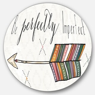 Designart 'Be perfectly imperfect Boho Arrow I' Traditional Metal ...