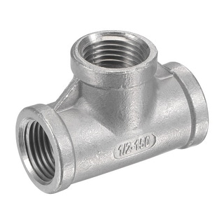 Pipe Fitting Tee NPT Female Thread Hose Connector Adapter 304 Stainless ...