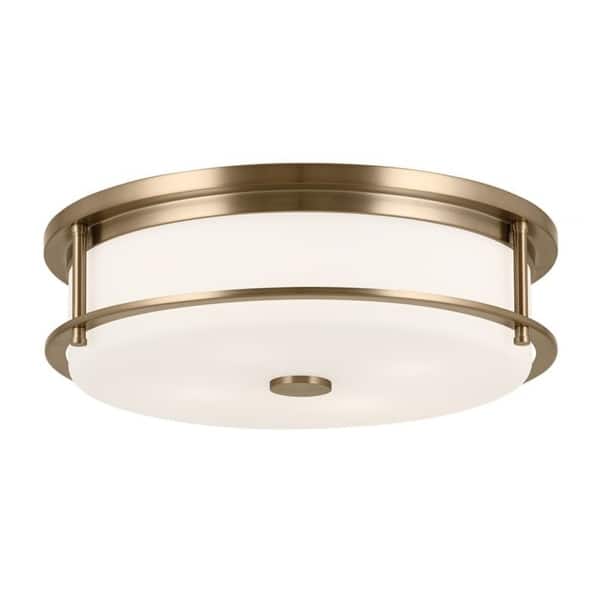 Kichler 52597 Brit 4 Light 18" Wide Flush Mount Drum Ceiling Fixture ...