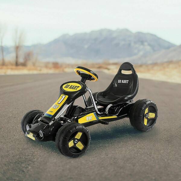 Go Kart Kids Ride On Car Pedal Powered Car 4 Wheel Racer Toy Stealth ...