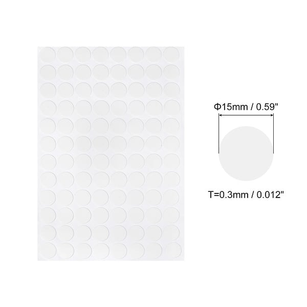 15mm Dia PVC Self Adhesive Screw Hole Cover Stickers 2 Sheet/192pcs ...