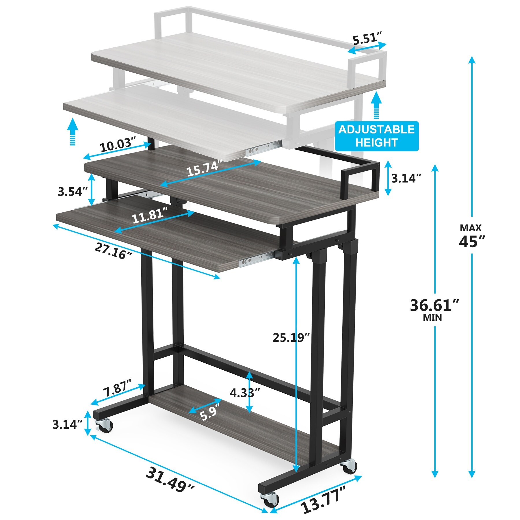 Pull up desk for couch store