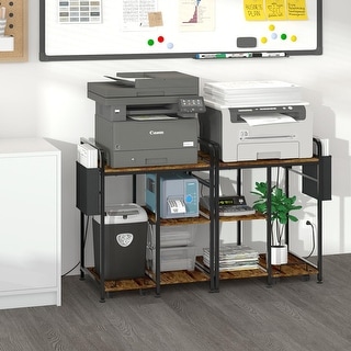 Printer Stand with Charging Station - 22.4 x 17.7 x 30.7 inches - Bed ...