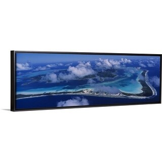 "Aerial view of an island, Bora Bora, French Polynesia" Black Float ...