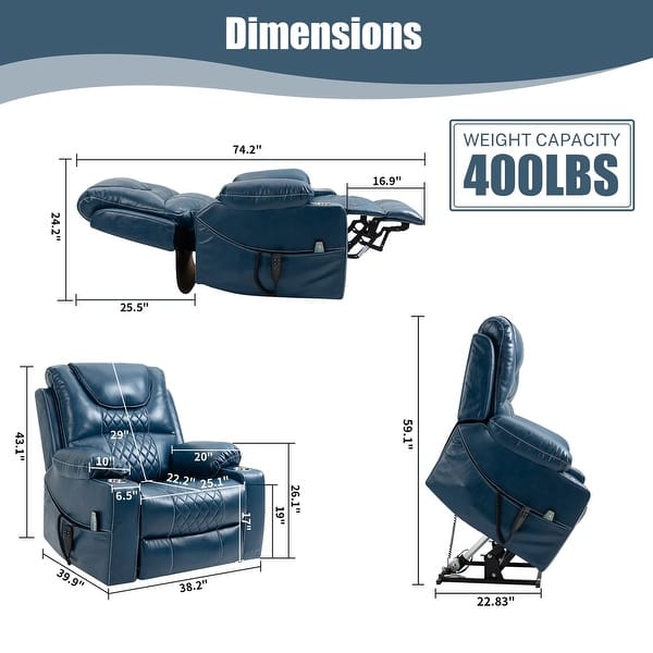 Upgraded Flagship Dual Motor Independent Control Oversized 180° Lay ...
