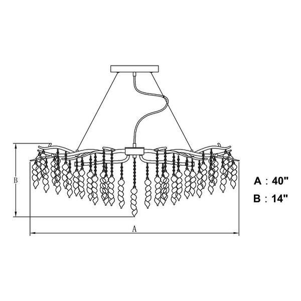 Rainier 6L Silver Linear Crystal Waterfall Linear Chandelier Island ...