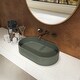 23.6'' Concrete Vessel Oval Modern Dark Green Bathroom Sink - Bed Bath ...