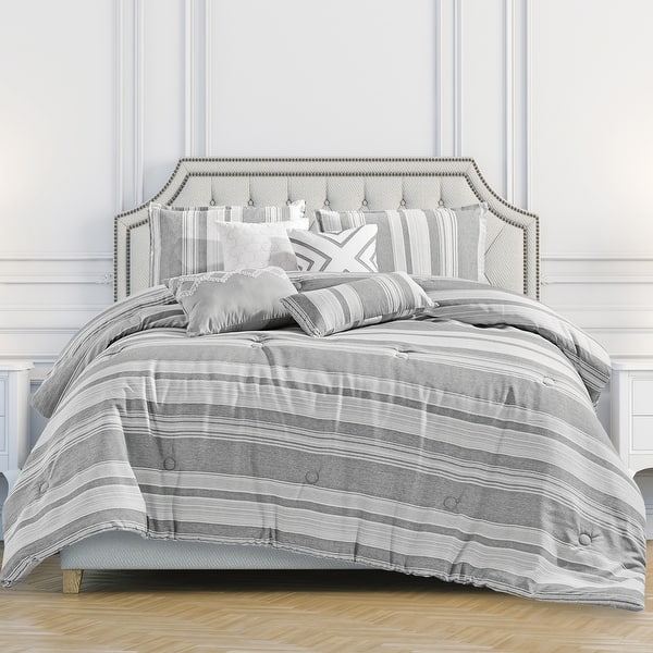 Wellco Bedding Comforter Set Bed In A Bag - 7 Piece Luxury POLLY yarn ...