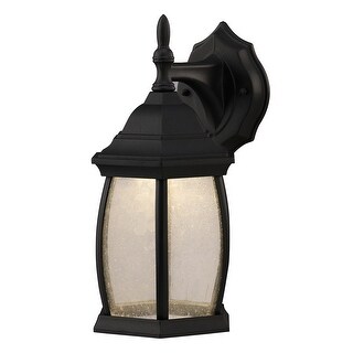 Canarm Elgin LED Outdoor Light, Black with Seeded Glass - Easy Connect ...