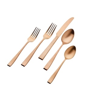 Flagstaff Matte Copper 18/0 Stainless Steel 20 Piece Flatware Set ...
