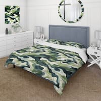 Designart "Zen Retreat Serene Camouflage I" Modern Bedding Covert Cet ...