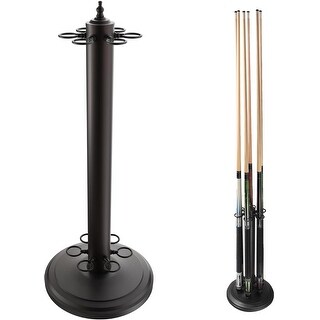 GSE™ 6-Cue Floor Stand-Style Metal Billiard Pool Cue Rack, Holds 6 Pool ...