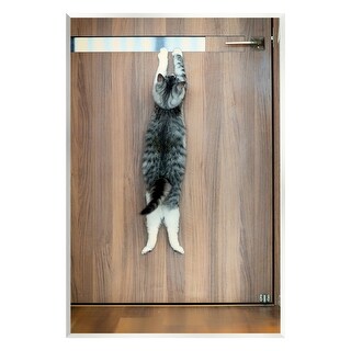 Stupell Desperate Cat Escaping Wall Plaque Art Design by Kazutoshi Ono ...