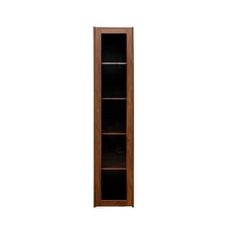 Modern Display Bookcase – Glass-Front Storage Cabinet with 5 Shelves ...