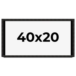 40x20 Shadow Box Black Rustic Barnwood Display Frame | 1.125 Inch - Bed ...