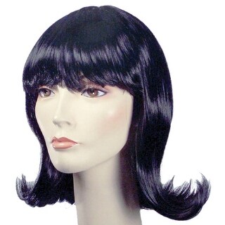 Black 1960's Style Flip Women Adult Halloween Wig Costume Accessory ...