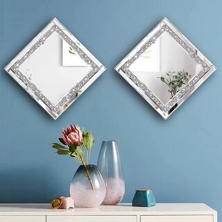Frameless Fashion Gorgeous Diamond Decorative Ornate Glass Mirror 12 x ...