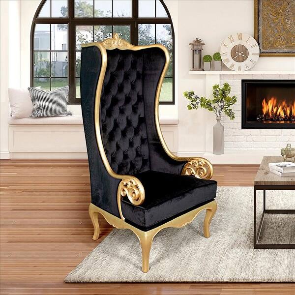 Design Toscano Palazzo Ducale Contemporary Wingback Throne Chair - Bed ...