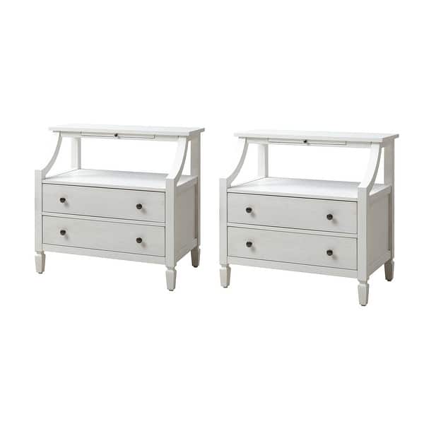 Jennifer 2 - Drawer Nightstand with Built-In Outlets Set of 2 by HULALA ...