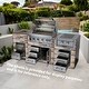 Outdoor double-layer grill, charcoal wood fired braising and smoking ...