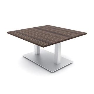 42" Square Shaped Coffee Table Office Reception Table Double Post Base ...