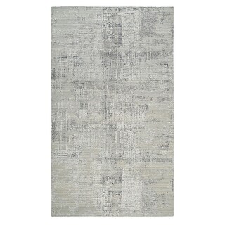 Hand Knotted Grey Modern and Contemporary with Wool Oriental Rug (8'1 ...