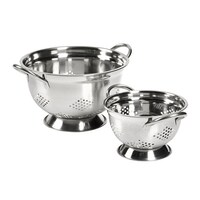 Stainless Steel 2-Piece Footed Colander Set - Bed Bath & Beyond - 12927612
