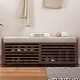 Distressed Shutter Storage Bench with Acacia Veneer - Bed Bath & Beyond ...
