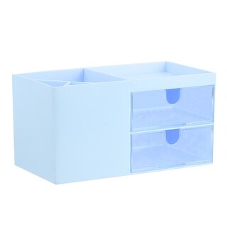 Mini Desk Storage, Plastic Desktop File Holder Cosmetics Organizer ...