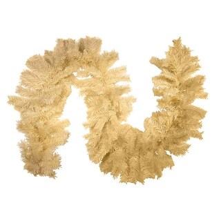 9' x 14" Beige Christmas Garlands, Unlit - Bed Bath & Beyond - 38997259