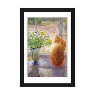 iCanvas "Striped Jug With Spring Flowers, 1992" by Timothy Easton - Bed ...
