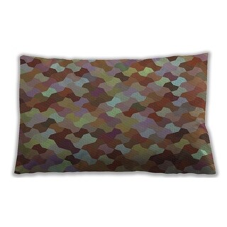 Ahgly Company Patterned Indoor-Outdoor Bullet Shell Brown Lumbar Throw ...