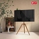 Adjustable Wood TV Easel Stand for 45-65" Screens with Cable Management ...