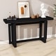 Modern Entryway Console Table with Industrial-inspired Concrete Wood ...