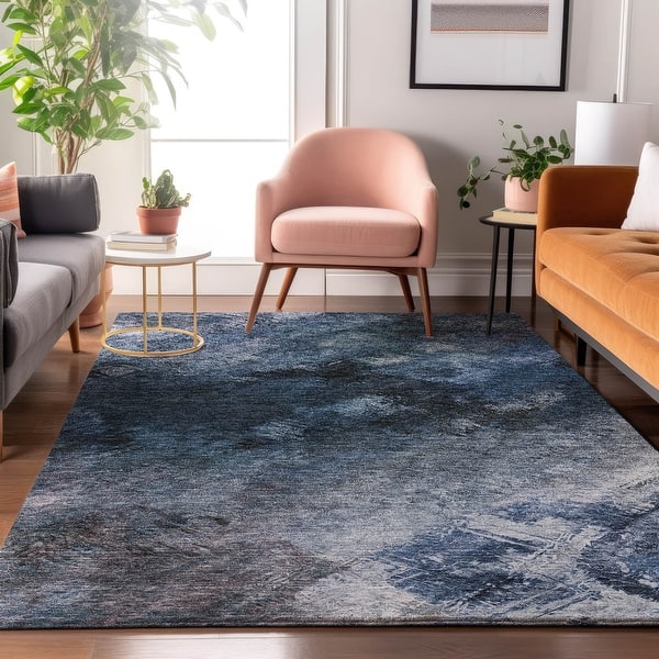 Premium Washable Super Soft Contemporary Abstract Mayfield Rug - Bed ...