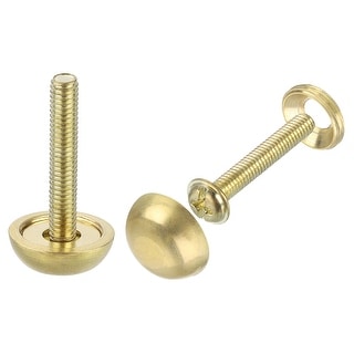 4Pcs Brass Decorative Screws w Caps, Mirror Screws Cap Nails Fasteners ...