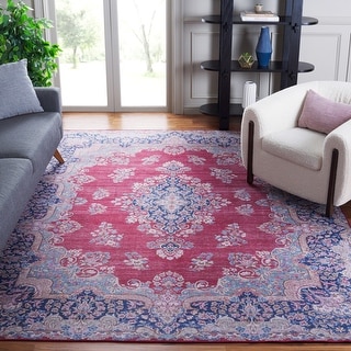 SAFAVIEH Tucson Machine Washable Slip Resistant Vaili Shabby Chic Rug ...